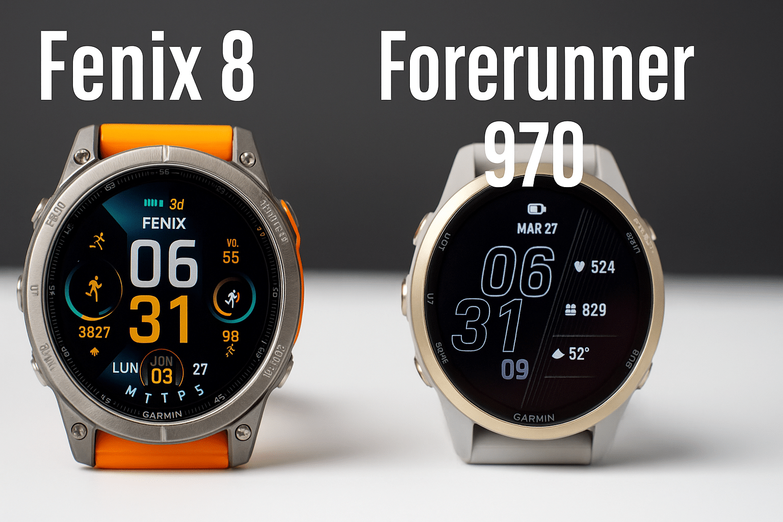 Garmin Forerunner 970 vs Fenix 8 : Quelle montre choisir